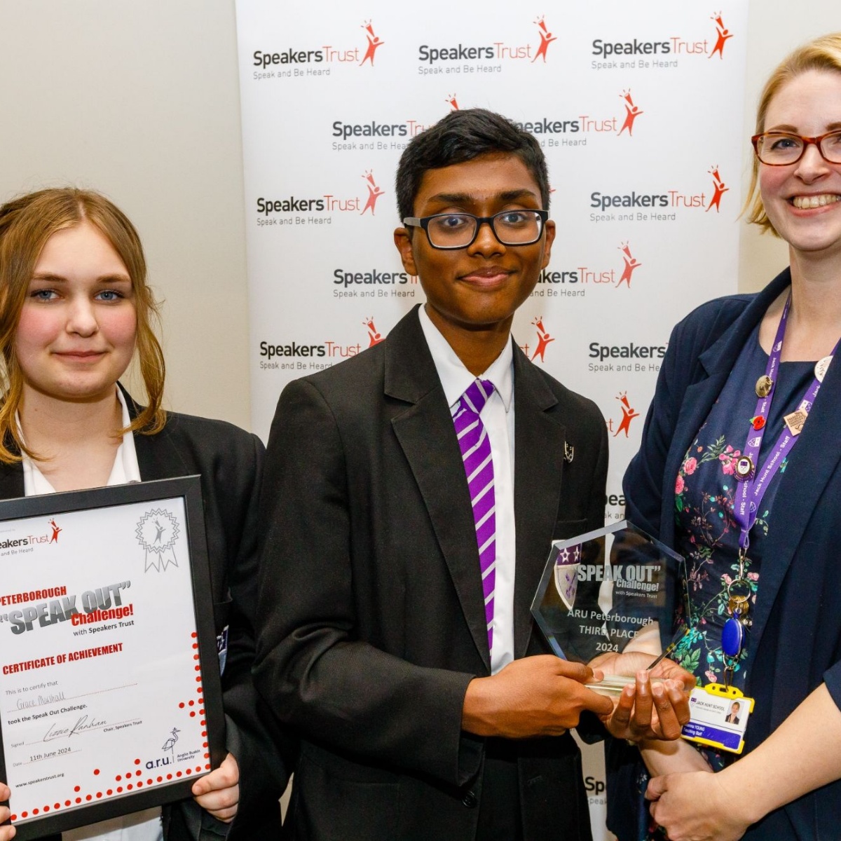 Jack Hunt Academy - Student Success at the Speakers Trust Speak Out ...
